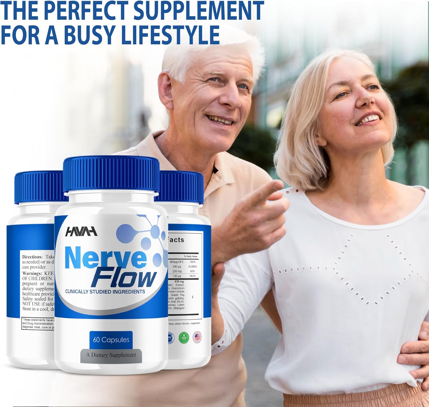 Nerve Flow Advanced Nerve Support Supplement NerveFlow Capsules, Nerve